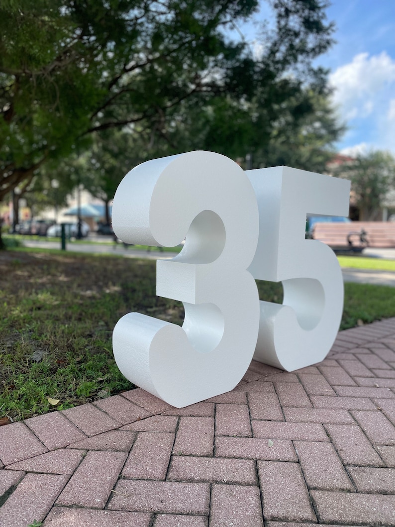 Large Standing Prop Background Numbers 3D Customizable Styrofoam ...