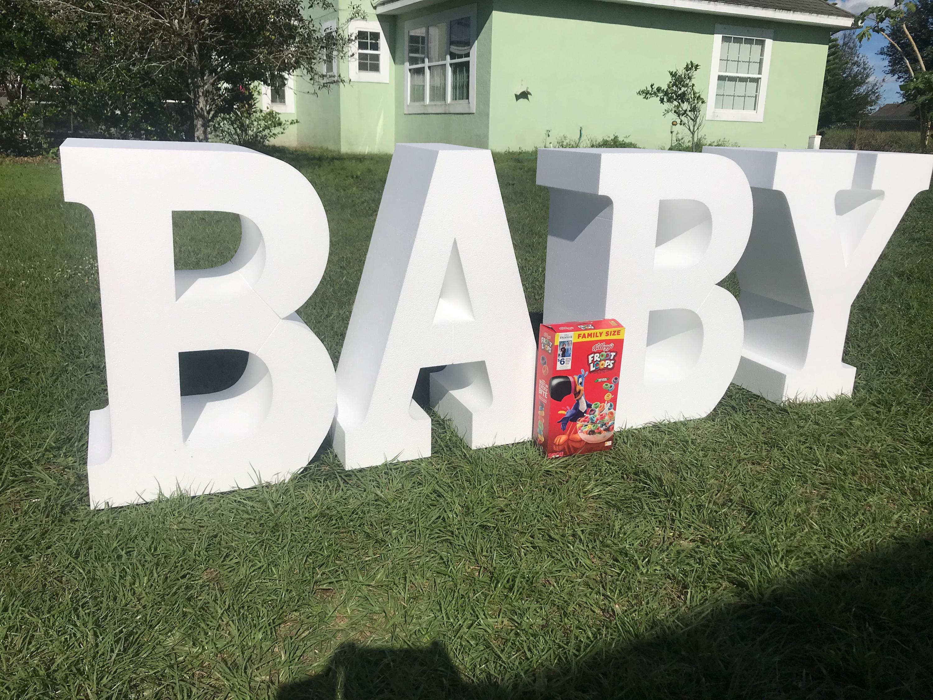 Largely Sized 3D Foam Letters Blocky Sturdy| Self Standing 3D Foam ...