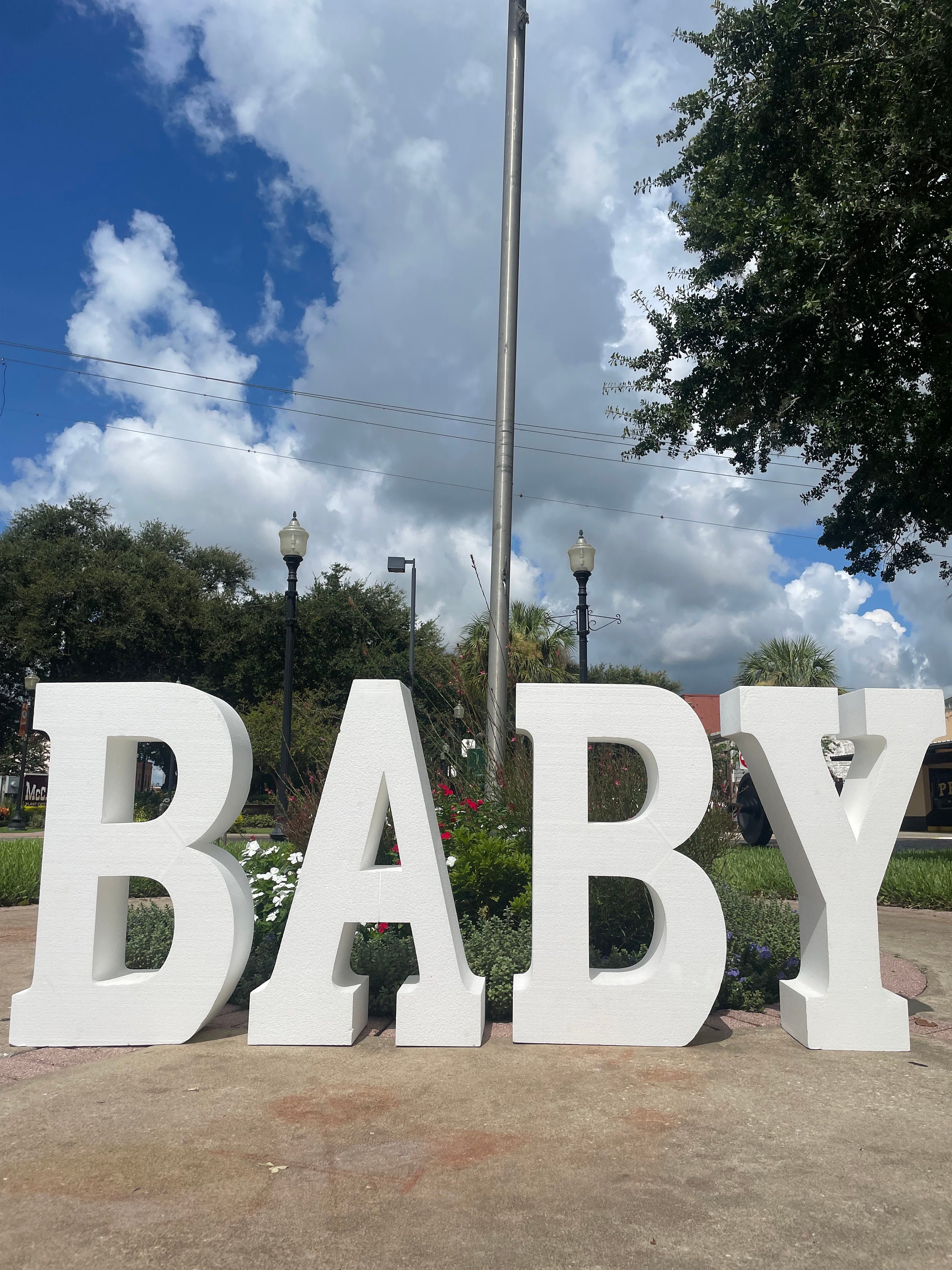 Large Baby Letters Self Standing Styrofoam Baby Words for Baby Showers ...