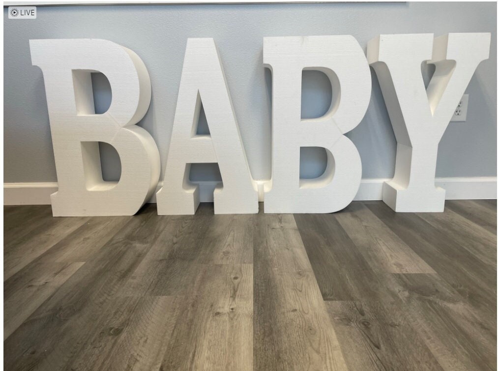 Large Toddler Baby Shower Letters Table Base Baby Letters - Etsy