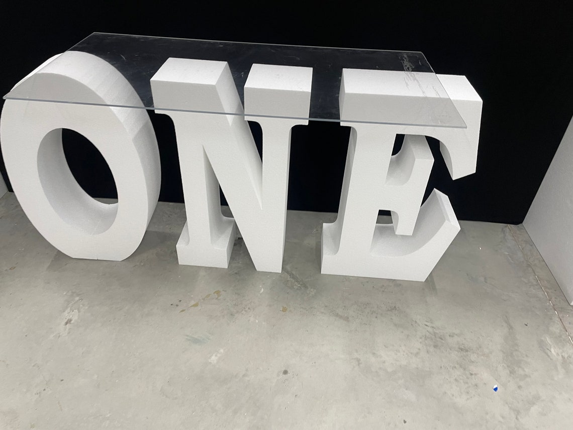 One Letters Table Base Self Standing One Characters for First Birthday ...