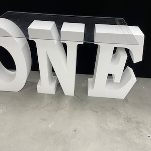 One Letters Table Base Self Standing One Characters for First Birthday ...