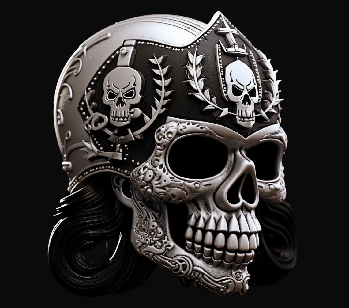 Sugar Skull Raiders Style 20oz Skinny Tumbler Wrap PNG, Dia De Los ...