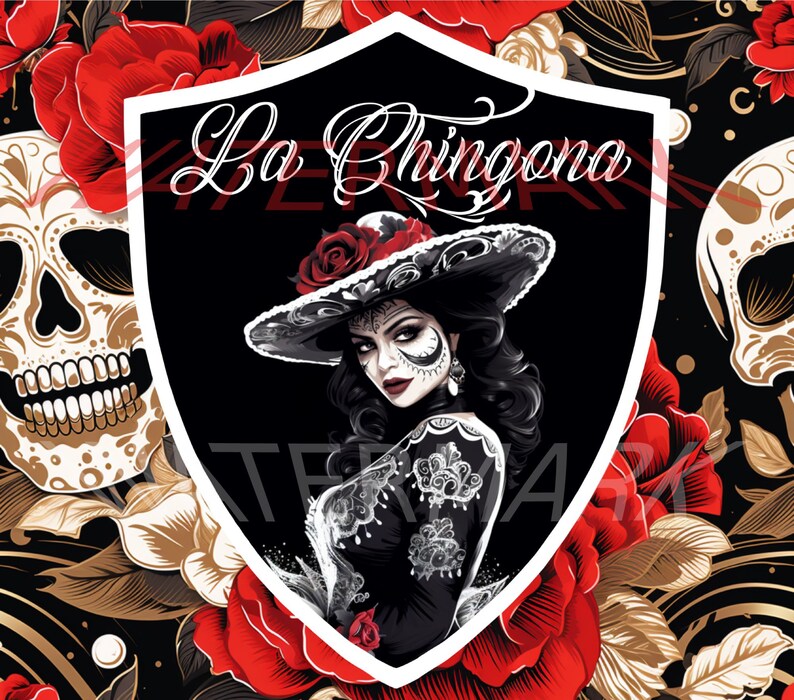 La Chignona 20oz Skinny Tumbler Wrap, PNG, Latina, Raiders Style, Las ...