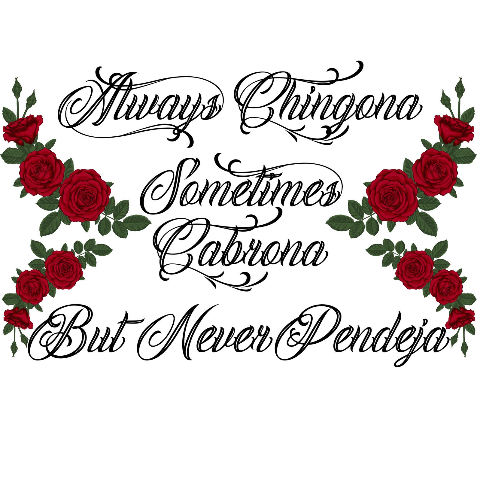 Always Chingona Sometimes Cabrona but Never Pendeja PNG, Latina ...