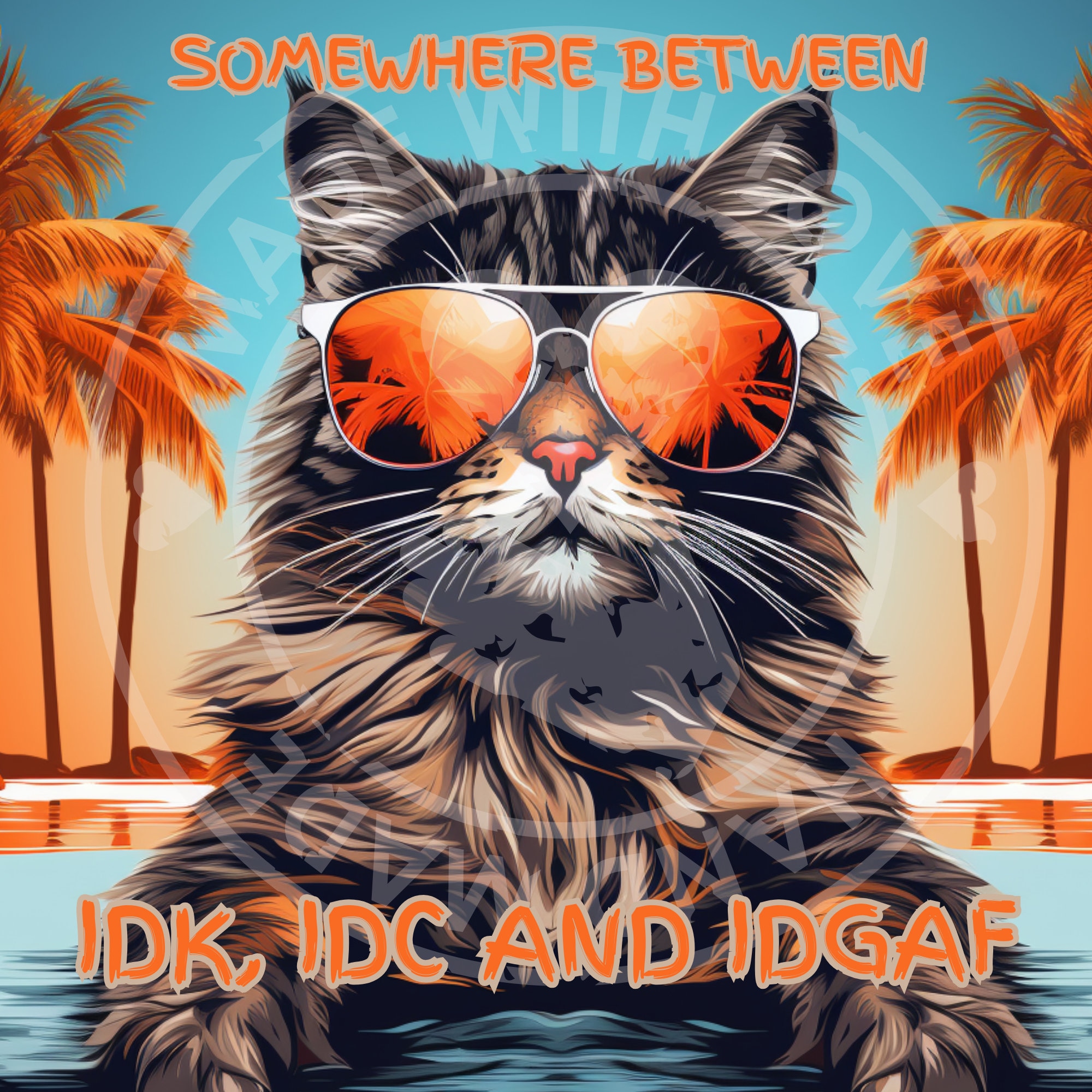 Somewhere Between IDK, IDC and IDGAF 20oz Tumbler Wrap, High Quality ...