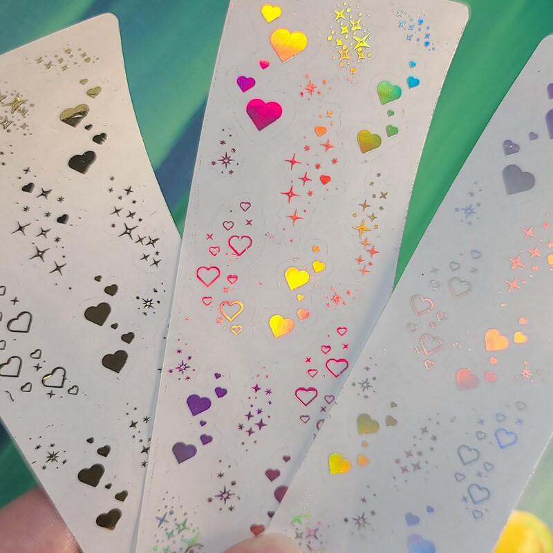 Gold Heart Stickers - Etsy