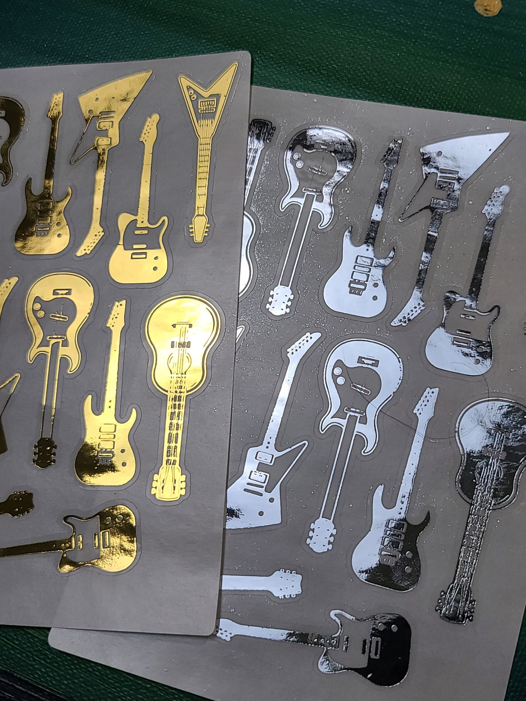 Guitar Sticker Sheet Holographic Guitar Stickers Holographic Sticker ...