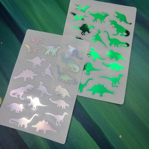 Dinosaurs Holographic Dino Dinosaur Stickers Rainbow Dinosaur Decal ...