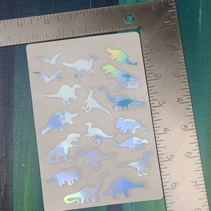 Dinosaurs Holographic Dino Dinosaur Stickers Rainbow Dinosaur Decal ...