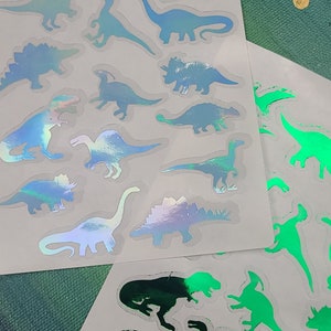 Dinosaurs Holographic Dino Dinosaur Stickers Rainbow Dinosaur Decal ...