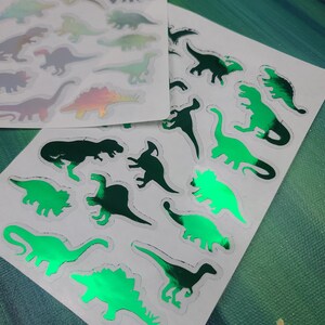 Dinosaurs Holographic Dino Dinosaur Stickers Rainbow Dinosaur Decal ...