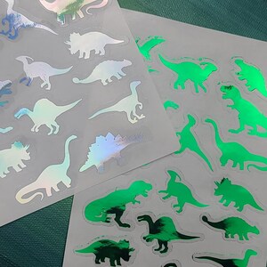 Dinosaurs Holographic Dino Dinosaur Stickers Rainbow Dinosaur Decal ...