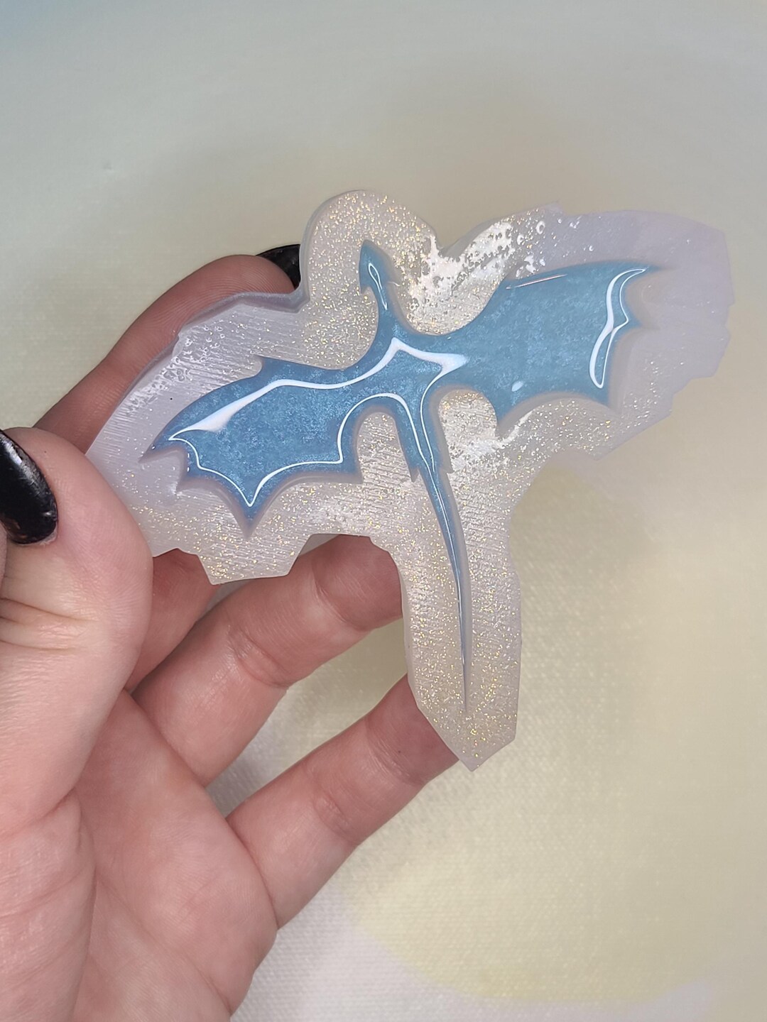 Dragon Silicone Mold • Glossy Handmade Dragon Craft Casting Mold • UV ...