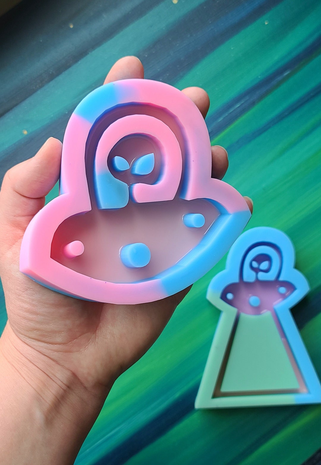 Big UFO Alien Mold Silicone Alien Mold Resin Art Mold Premium Silicone ...