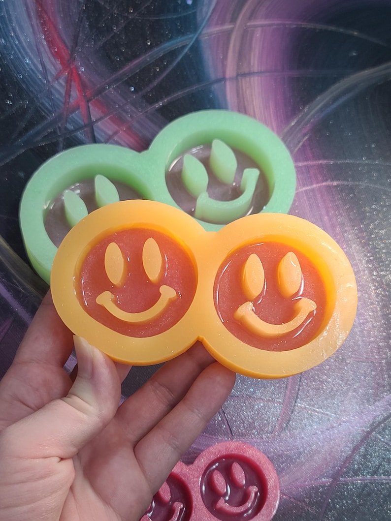 Smiley Face Mold Glossy Silicone Mold Epoxy Earring Magnet Silicone ...