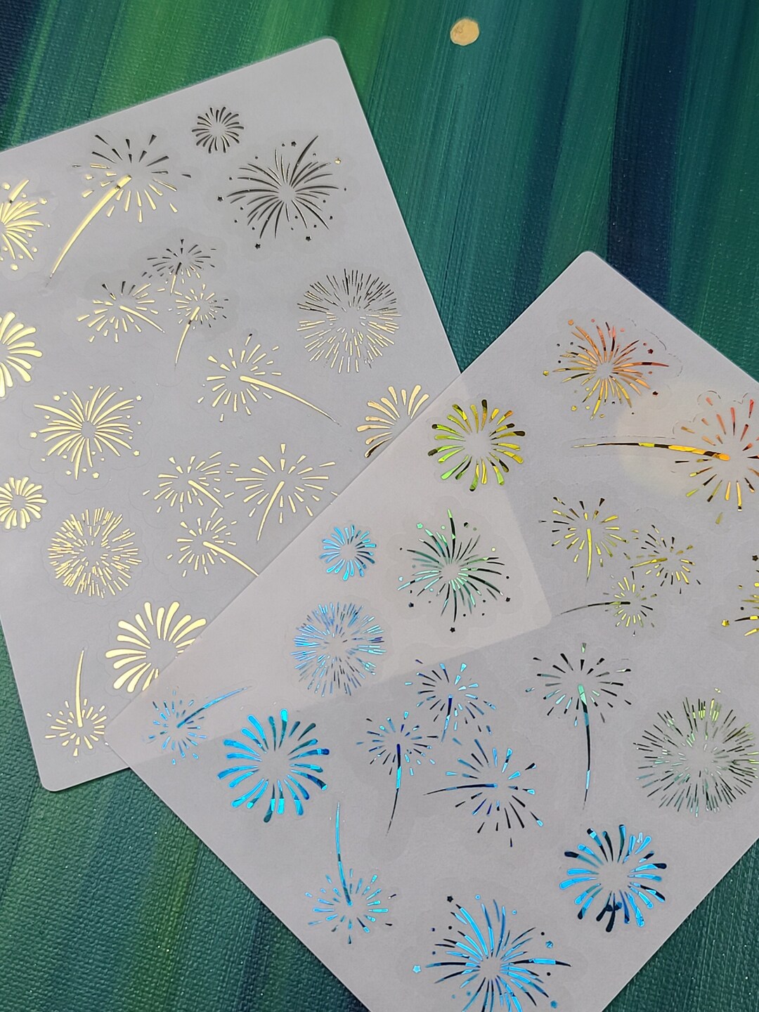 Fireworks Stickers Holographic Clear Stickers July Sticker Sheet ...