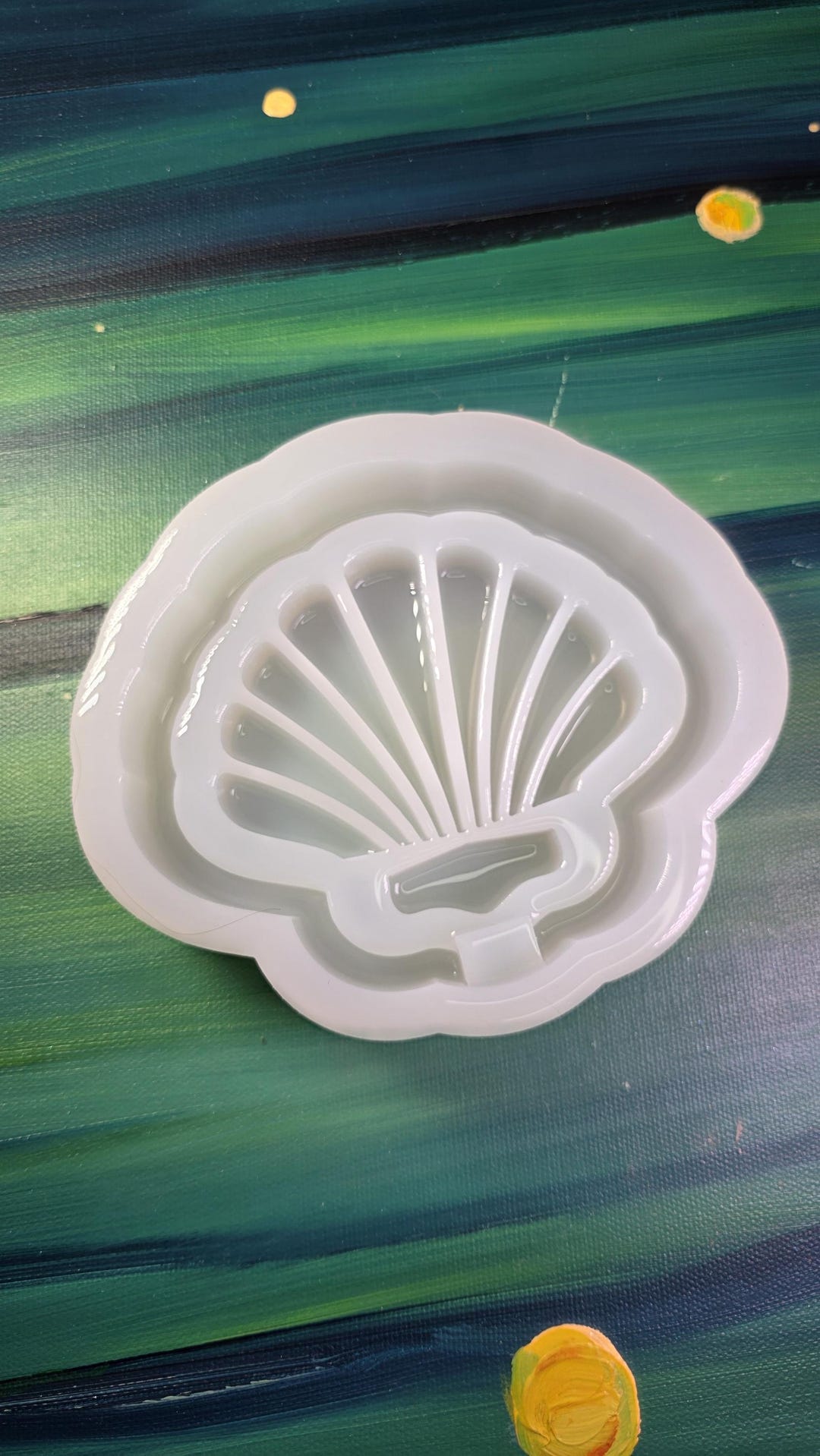 Clam Shell Soap Dish Silicone Mold • Handmade Glossy Shiny Domed Mold ...