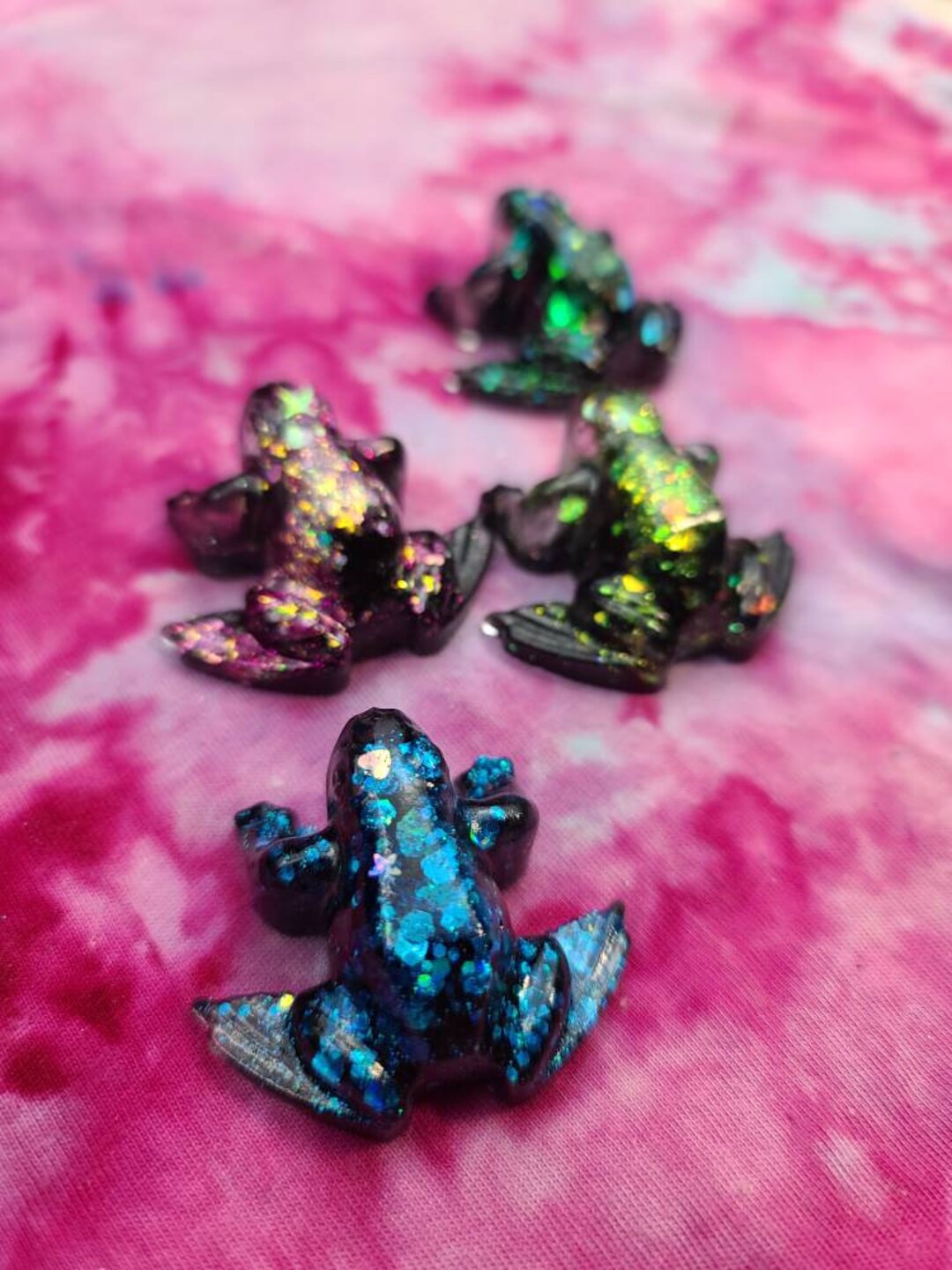 GLITTER Frogs Set of 4 Refrigerator Magnet Strong Magnet Frog - Etsy