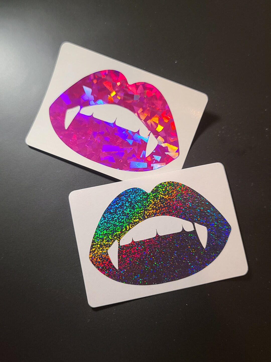 Vampire Sticker Waterproof Vampire Fang Sticker Holographic Vinyl Glow ...