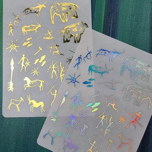 Cave Painting Stickers Cave Sticker Sheet Holographic Sticker Sheet ...