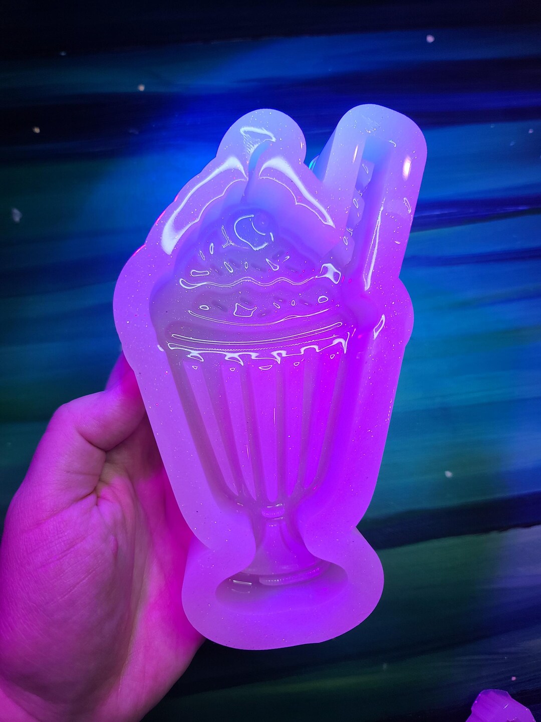 Ice Cream Sundae Mold Silicone Mold Standing Glossy 3D Mold UV Mold - Etsy