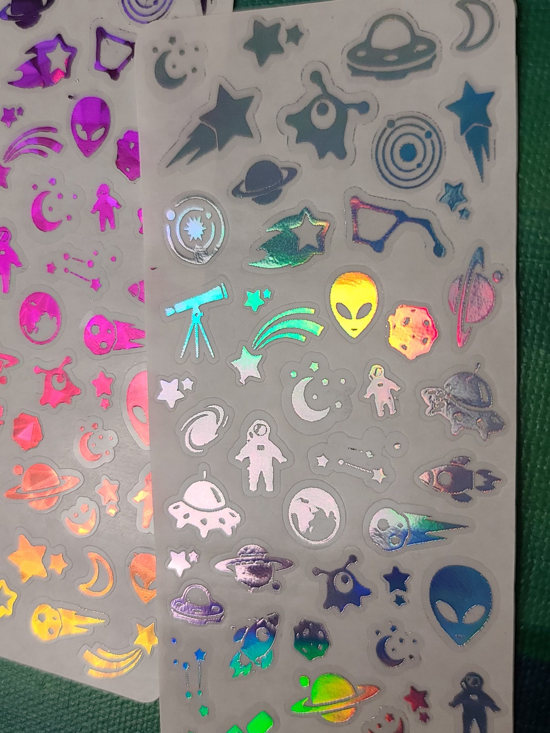 Micro Space Stickers Clear Holographic Stickers and Star Sticker Sheet ...