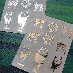 Wolf Stickers Holographic Wolf Stickers Iridescent Stickers Holographic ...