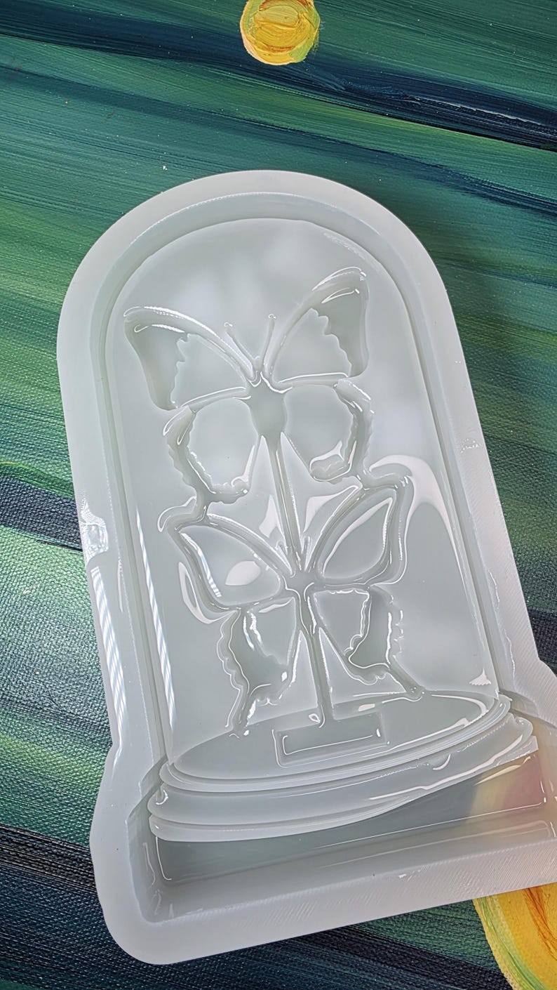 XL Butterfly Specimen Cloche Mold Glossy Mold Handmade Mold Silicone ...