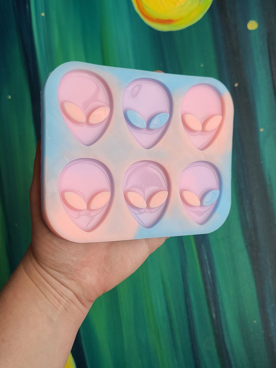 Alien Head Mold Silicone Alien Mold Resin Alien Earring Mold Alien Mold ...