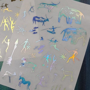 Cave Painting Stickers Cave Sticker Sheet Holographic Sticker Sheet ...