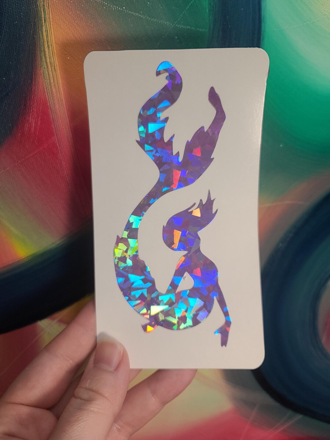 Mermaid Vinyl Stickers Waterproof Mermaid Sticker Holographic Vinyl ...