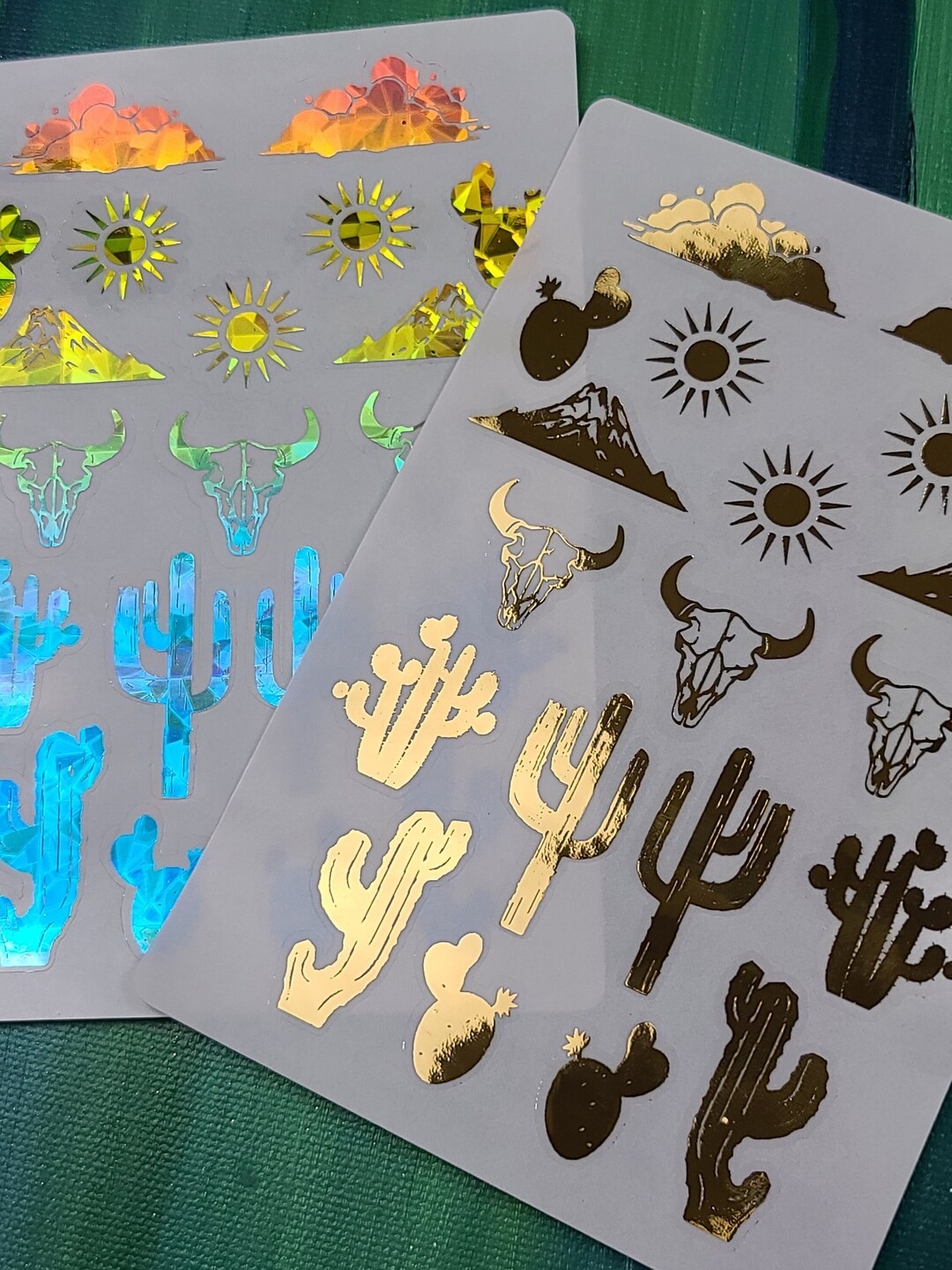 Desert Stickers Cactus Sticker Sheet Holographic Sticker Sheet Fantasy ...