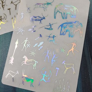Cave Painting Stickers Cave Sticker Sheet Holographic Sticker Sheet ...