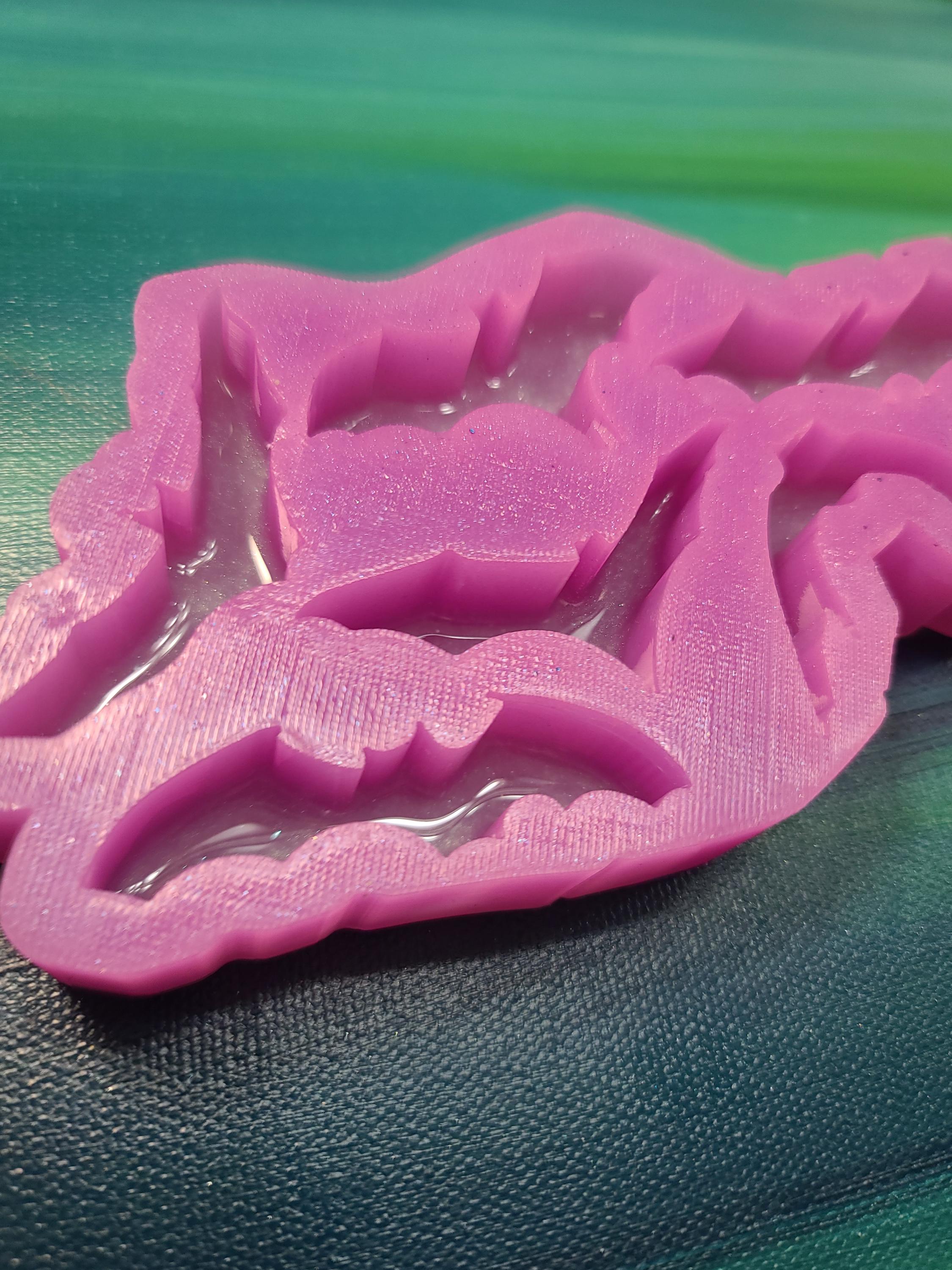 Big Bat Silicone Mold, Handmade Silicone Mold Clear for UV Epoxy Crafts ...