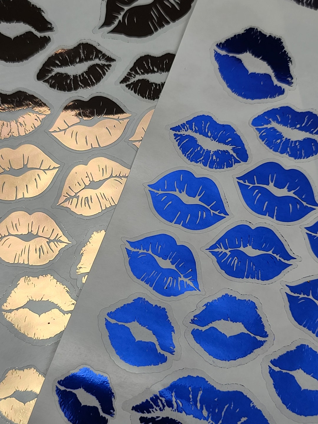 Lipstick Kiss Stickers Holographic Valentine Sticker Sheet Holographic ...