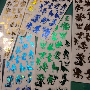 Micro Mythical Creature Stickers Clear Holographic Stickers Mythology ...