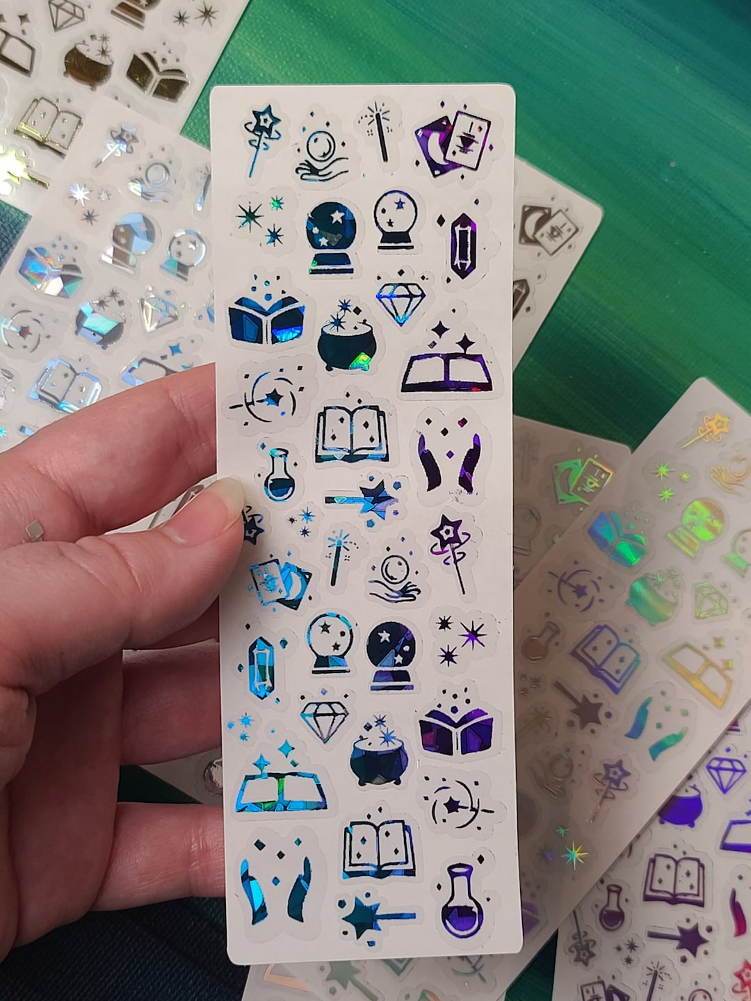 Micro Magic Stickers Clear Holographic Stickers Witchy Sticker Sheet ...