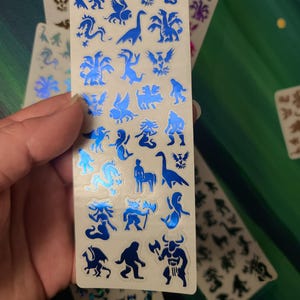 Micro Mythical Creature Stickers Clear Holographic Stickers Mythology ...
