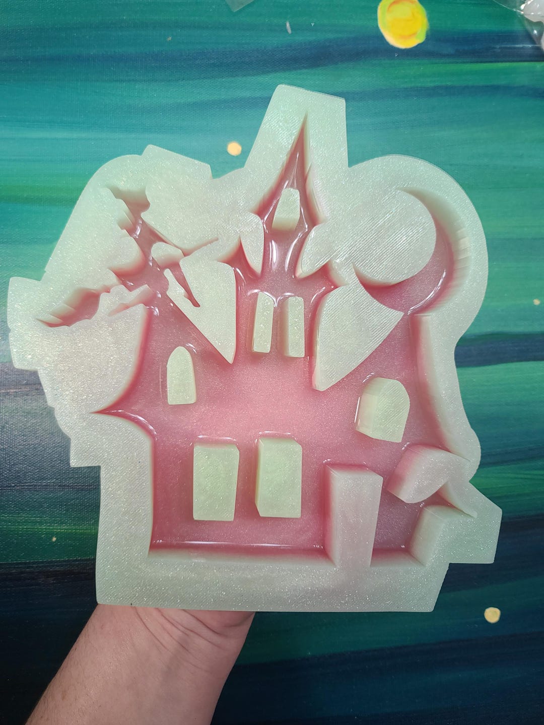 Haunted House Silicone Mold Witchy Moon Mold for Crafting DIY Premium ...