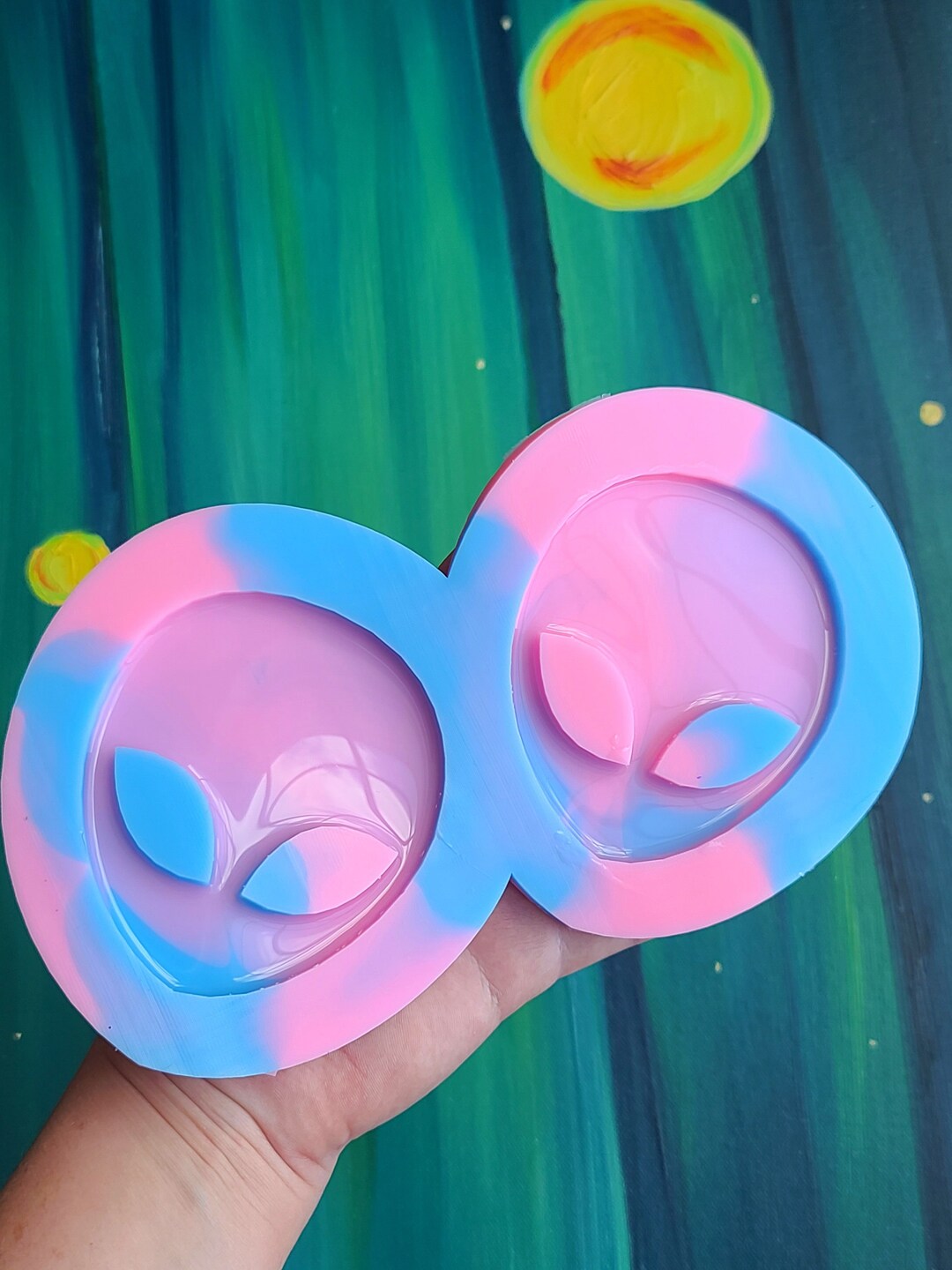 Alien Head Mold Silicone Alien Mold Resin Alien Coaster Mold Alien Mold ...