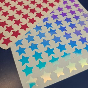 Half Inch Star Stickers Vinyl Star Waterproof Stars Holographic Vinyl ...