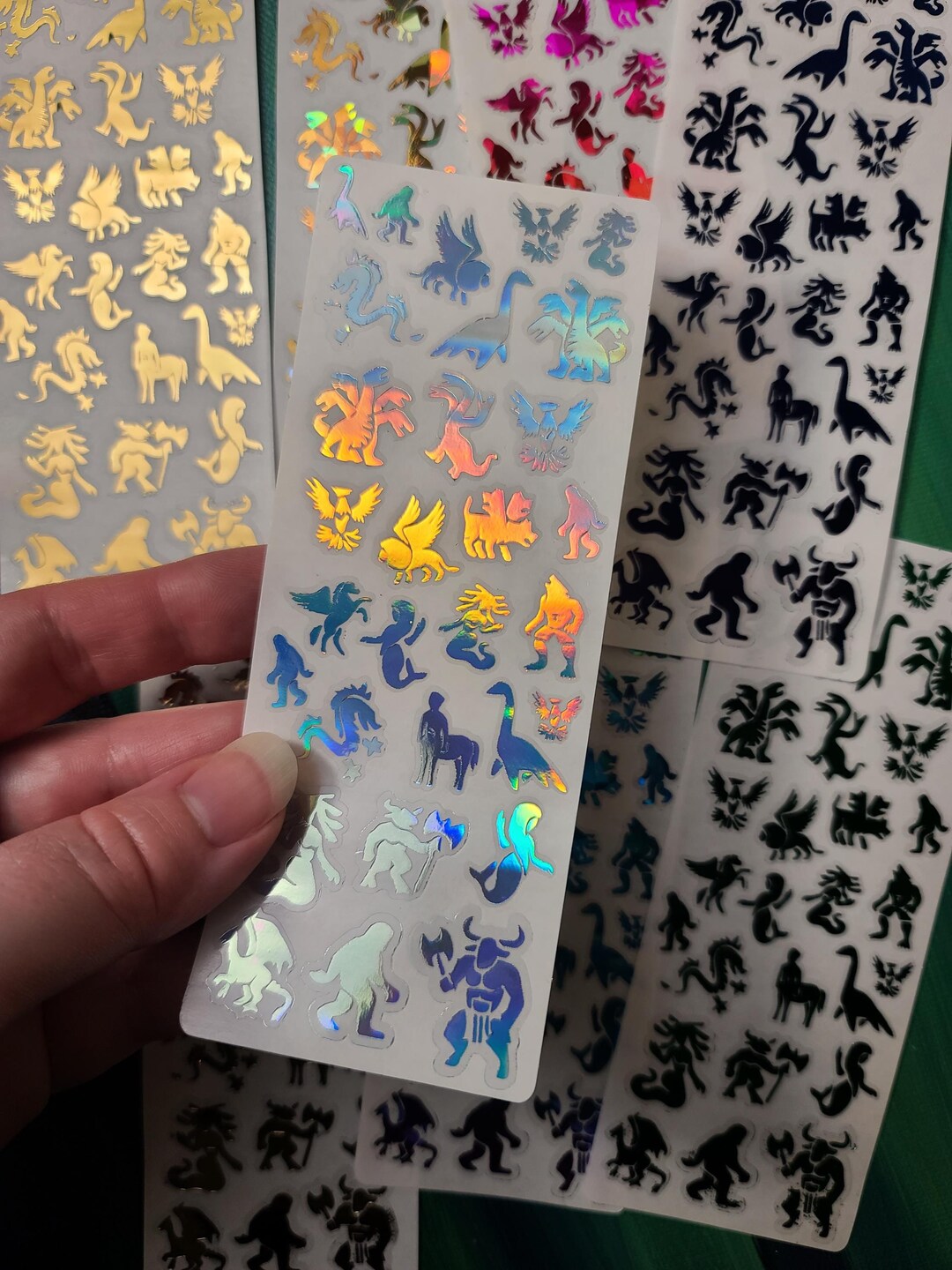Micro Mythical Creature Stickers Clear Holographic Stickers Mythology ...