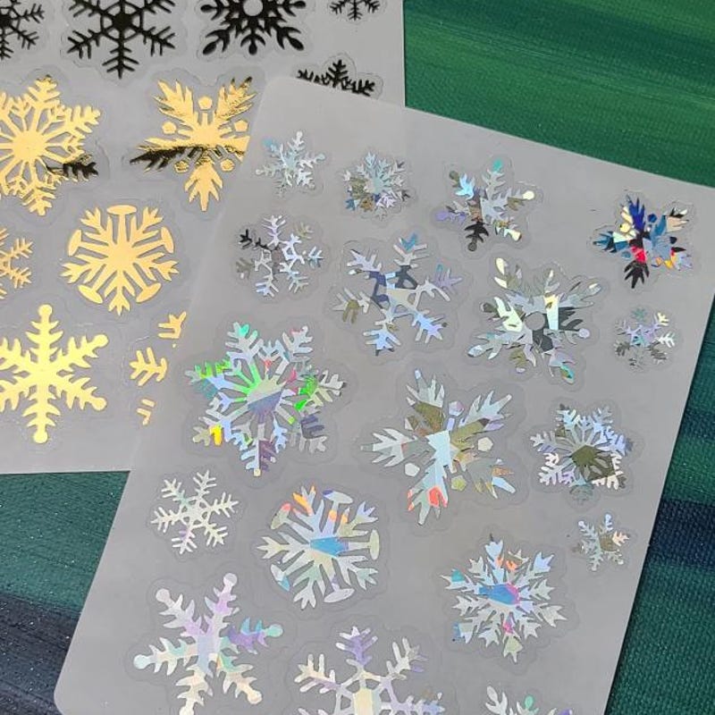 Snowflake Stickers - Etsy