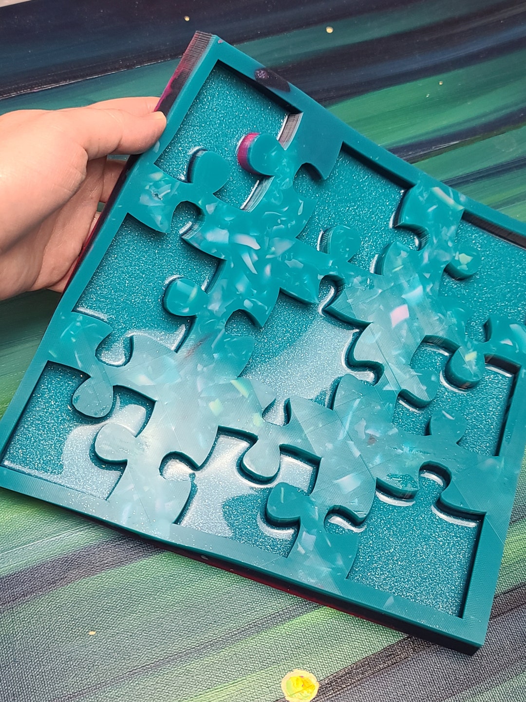 BIG Puzzle Mold Silicone Mold Silicone Puzzle Pieces Mold Premium ...