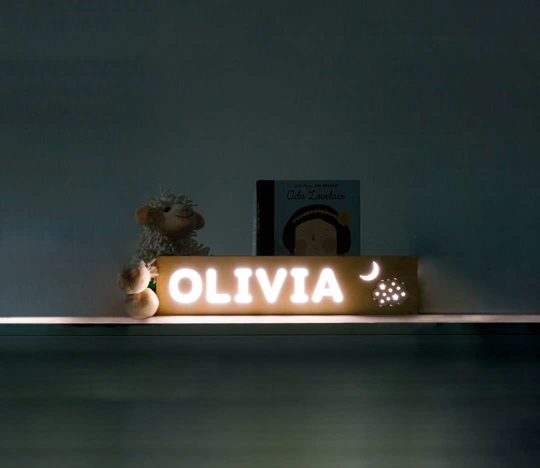 Night Light With Stars & Moon Custom Baby/toddler Night Lamp - Etsy