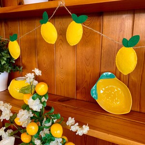 Lemon Garland / Handmade / Lemon Bunting / Summer Decor / Felt - Etsy