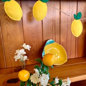 Lemon Garland / Handmade / Lemon Bunting / Summer Decor / Felt - Etsy