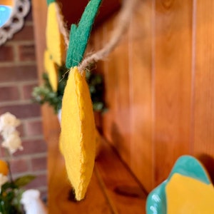 Lemon Garland / Handmade / Lemon Bunting / Summer Decor / Felt - Etsy