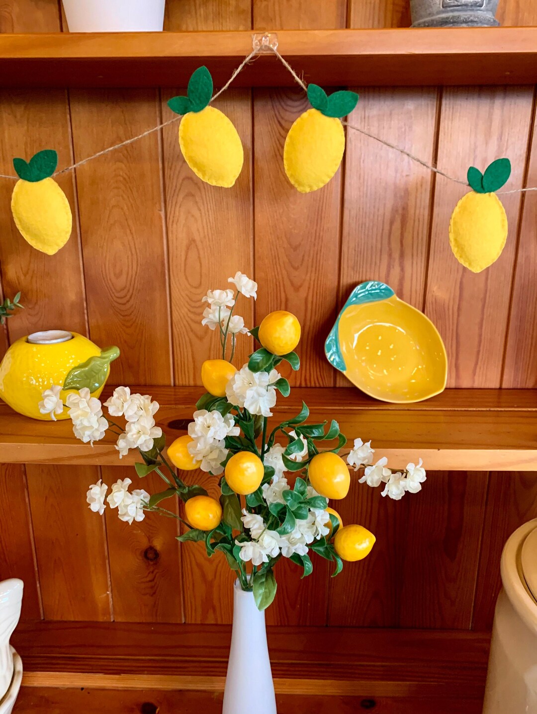 Lemon Garland / Handmade / Lemon Bunting / Summer Decor / Felt - Etsy